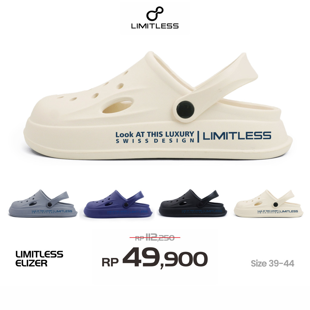 Jual Limitless - Sandal Slop Pria ELIZER Premium Eva Extralight Sendal ...