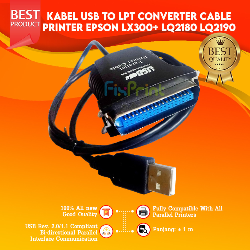 Jual Kabel Converter USB to LPT Printer Epson TM-U220B TM-T81 TM-T82 TM ...