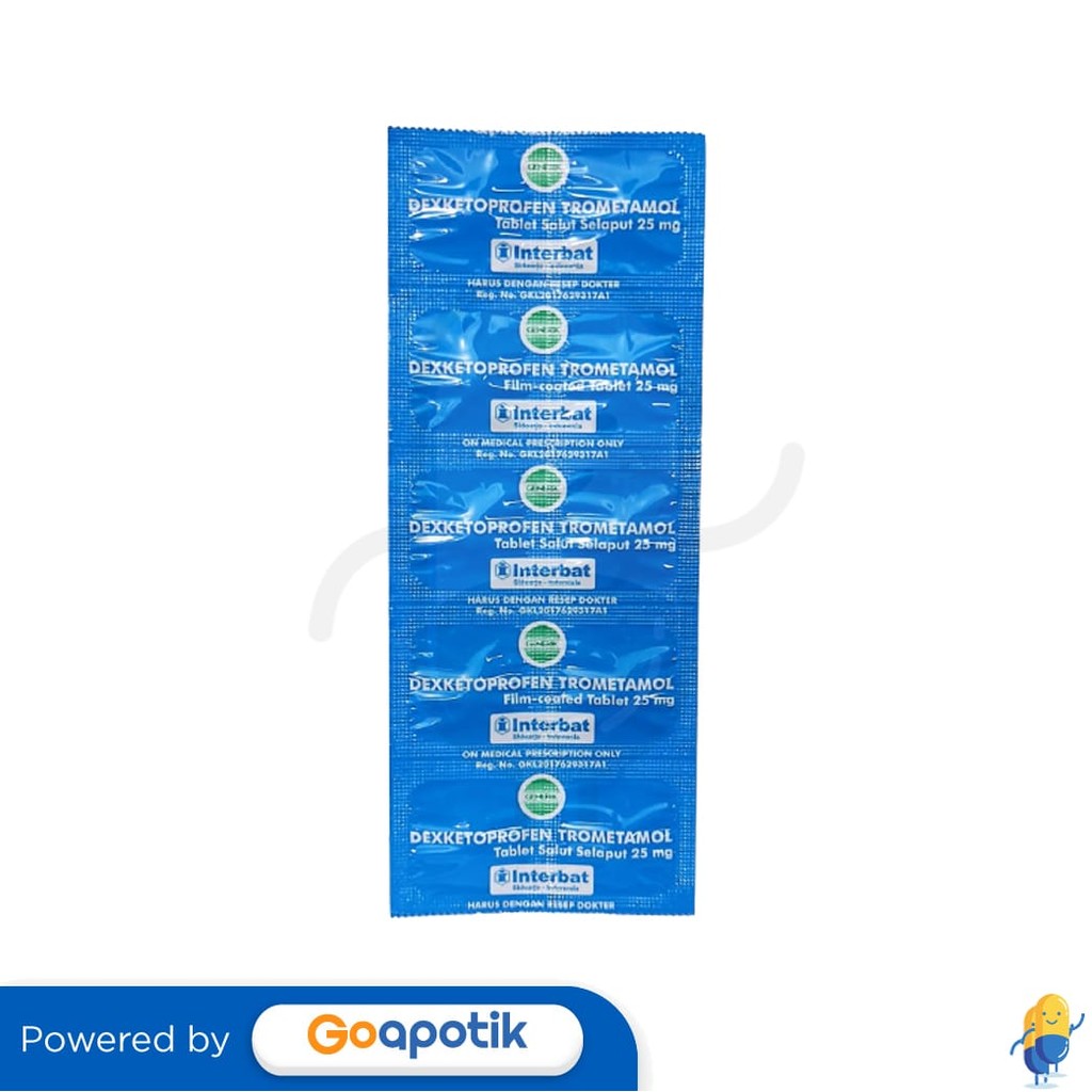 Jual Dexketoprofen Trometamol Interbat 25 Mg Strip 10 Tablet | Shopee ...
