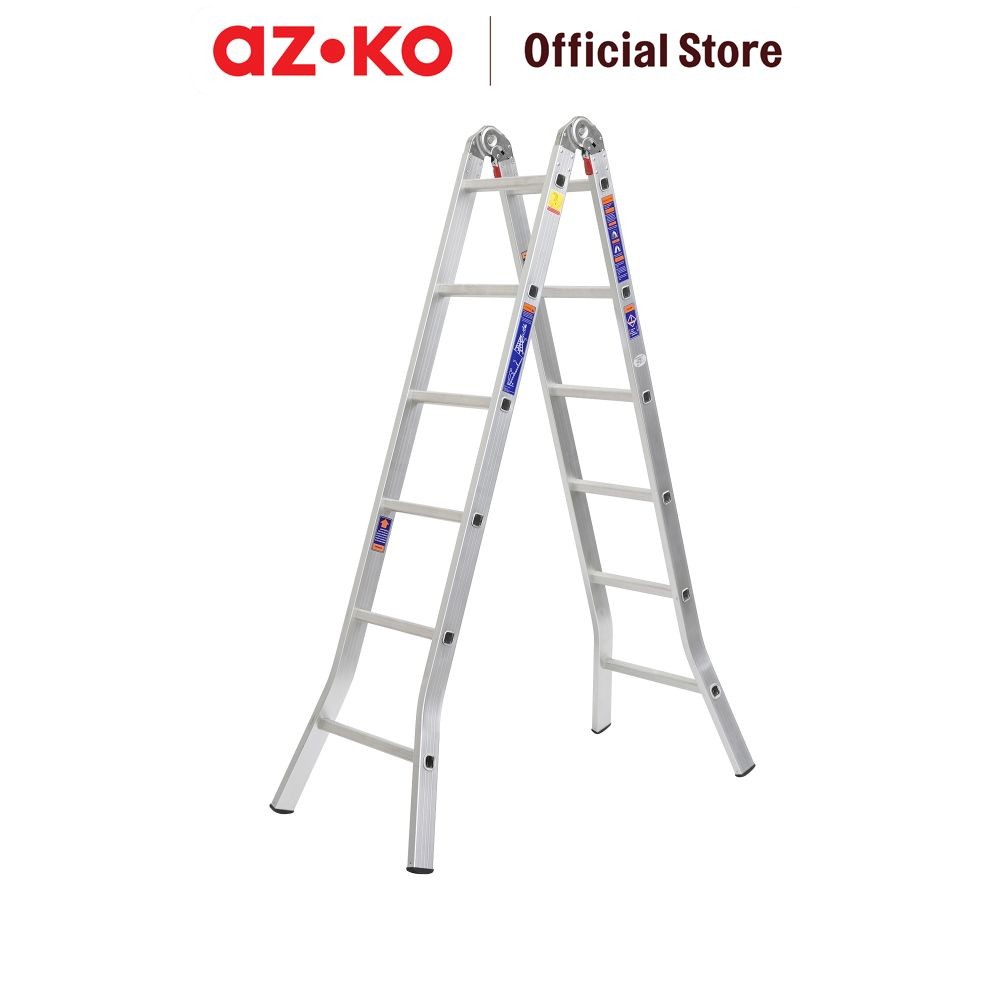 Jual AZKO Fixsteps Tangga Lipat Aluminium Two Joint 6 Step ...