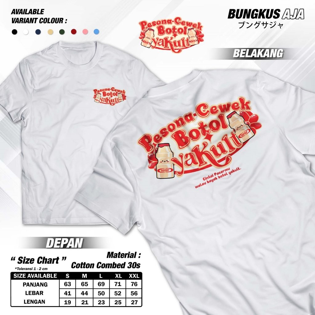 Jual Kaos Pesona Cewek Botol Yakult - Baju Kata Kata Viral Terbaru ...