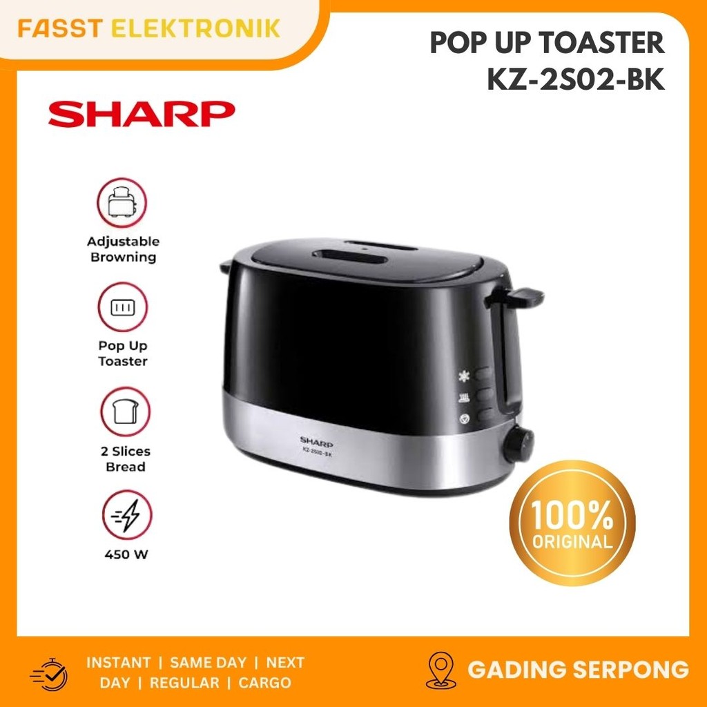 Jual SHARP Pop Up Toaster KZ-2S02-BK | Shopee Indonesia