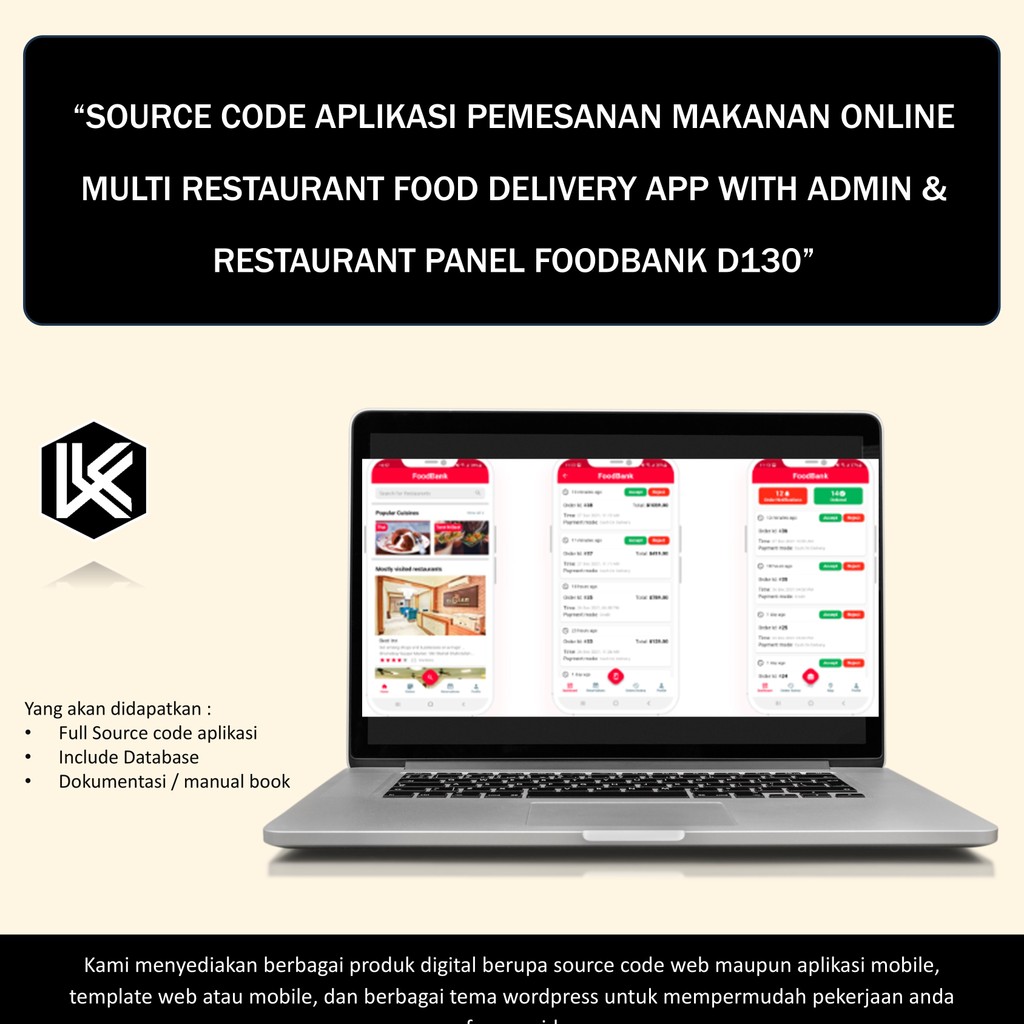 Jual SOURCE CODE APLIKASI PEMESANAN MAKANAN ONLINE MULTI RESTAURANT ...