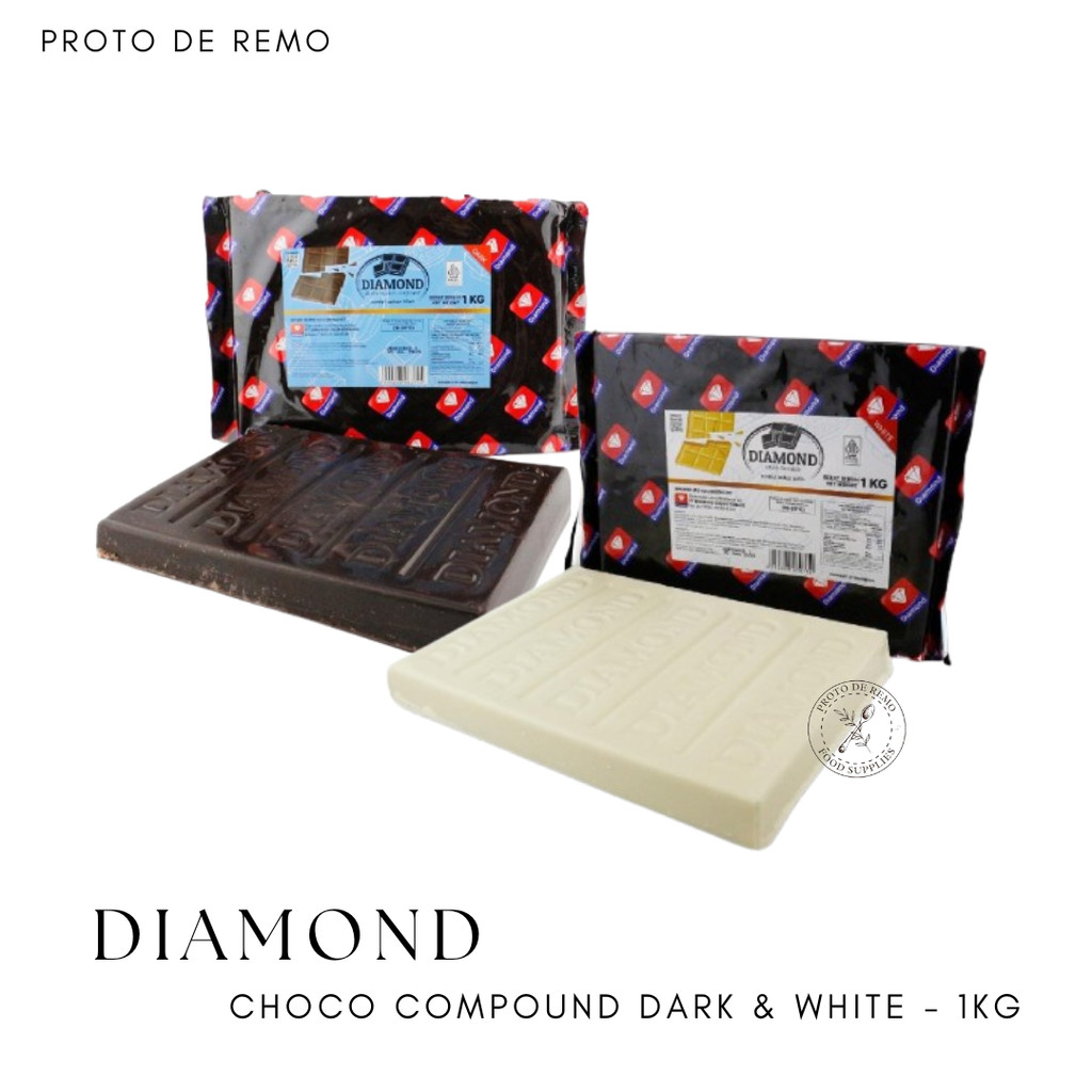 Jual Diamond Chocolate Compound Cokelat Batang Dark & White Chocolate ...