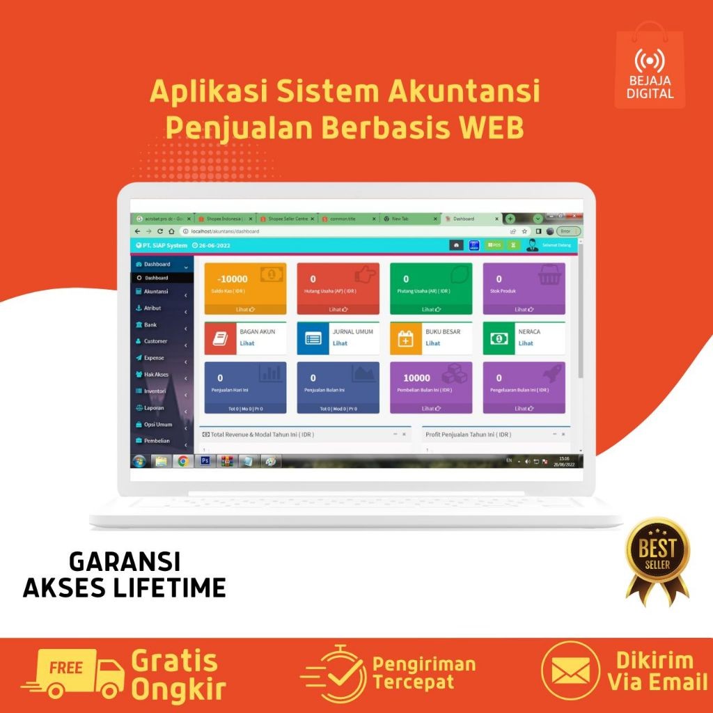 Jual Aplikasi Sistem Akuntansi Penjualan Berbasis WEB | Shopee Indonesia