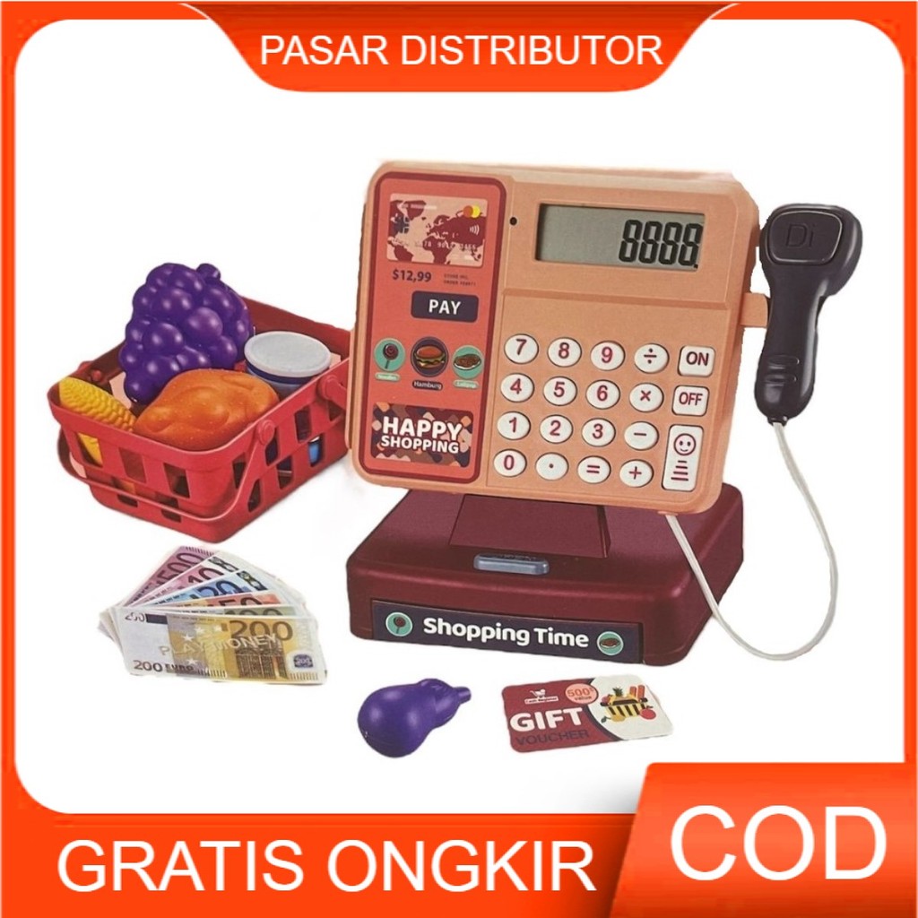 Jual Mainan Anak HAPPY SHOPPING CASH REGISTER Cashier Machine Mesin ...