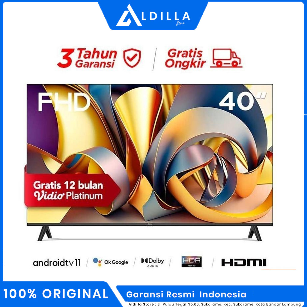 Jual TCL SMART LED TV ANDROID 11 40 INC 40A9 DOLBY AUDIO GARANSI RESMI ...