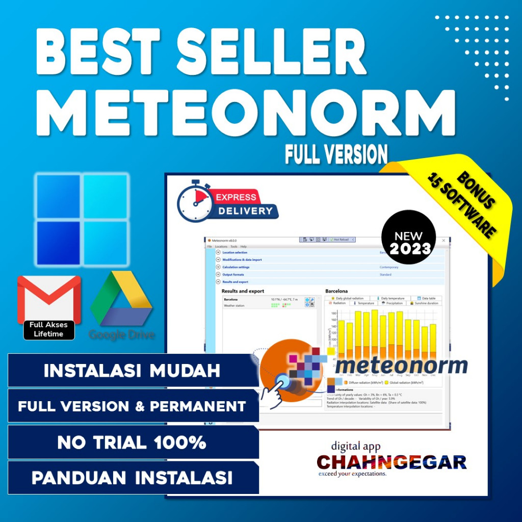 Jual Meteotest Meteonorm 8 2024 Full LISENSI Version Software Geografis ...