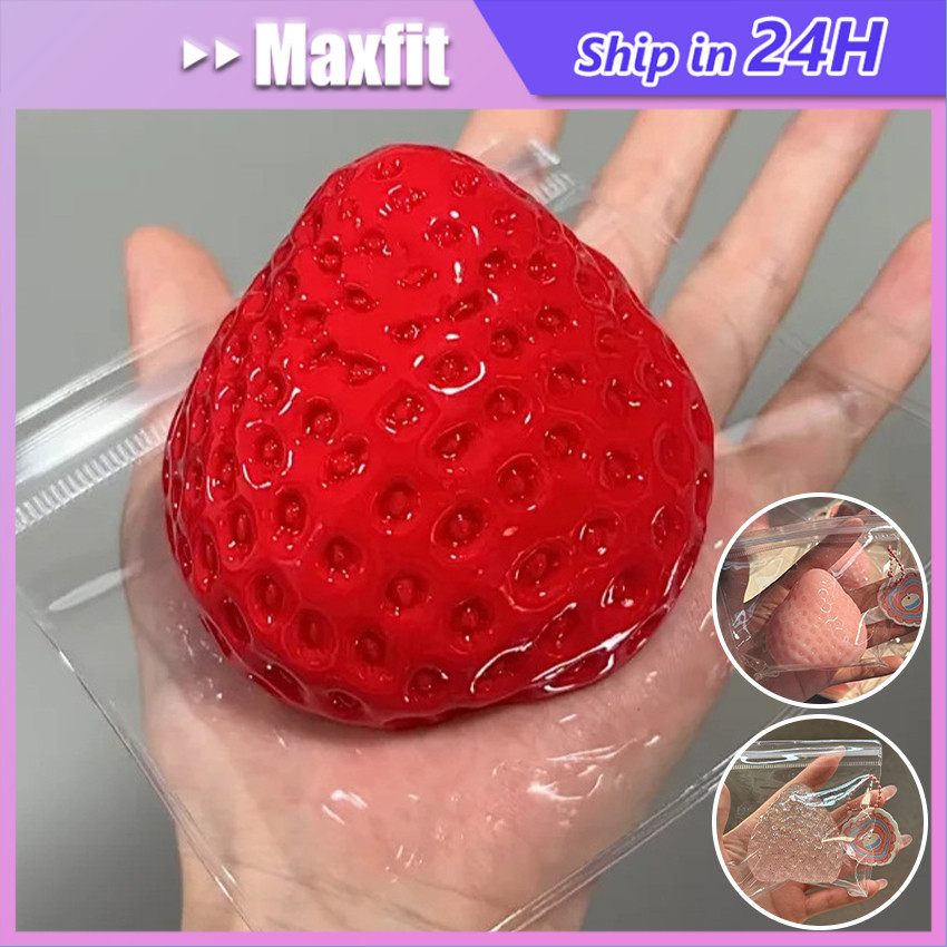 Jual Mainan Squishy Anti Stress bentuk Buah Stroberi Squishy strawberry ...