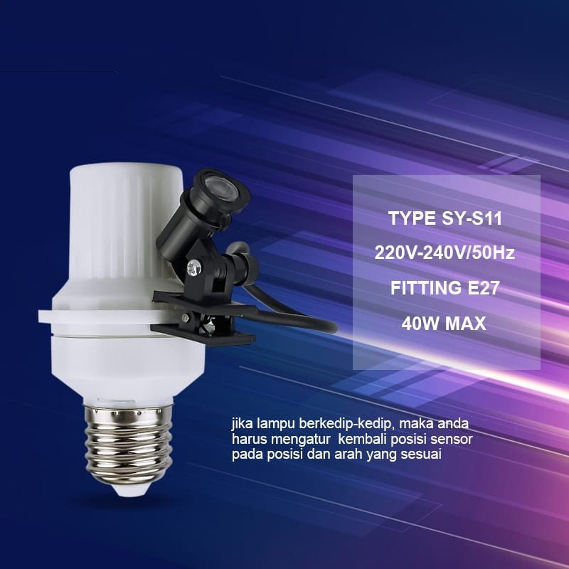 Jual Semny Fitting Sensor Lampu Cahaya SY S11 (G) | Shopee Indonesia