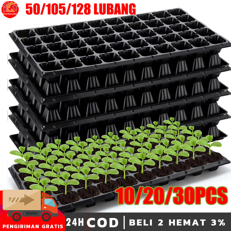 Jual 30 PCS Tray Semai 105 128 200 Lubang Potray 0.8mm Seedling Tray ...