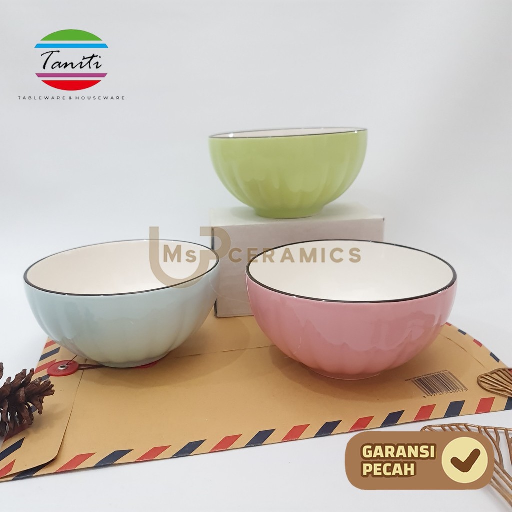 Jual TANITI Mangkok Keramik PUMPKIN Mangkok Bulat Cantik Aesthetic ...