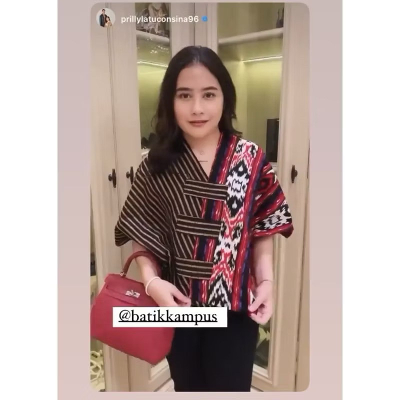 Jual CROP TOP ETNIK BATIK MODEL OVER SIZE ATASAN TENUN BLUS KANTOR ...