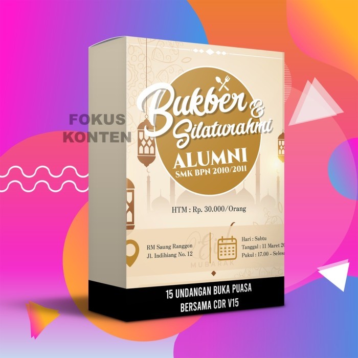 Jual 15 Undangan Buka Puasa Bersama CDR v15 - Digital Konten | Shopee ...