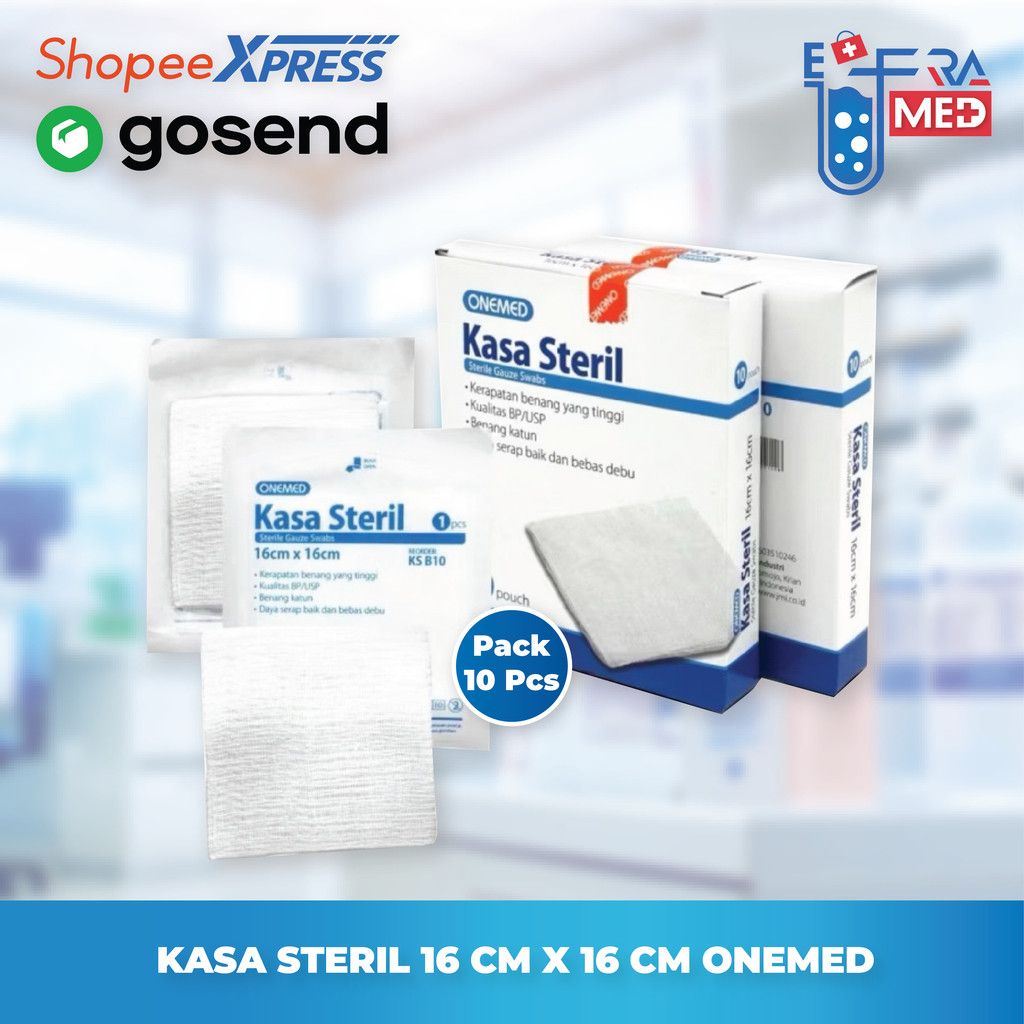 Jual Kassa Steril Onemed/Kasa Steril Onemed 16x16 isi 10 pouch | Shopee ...