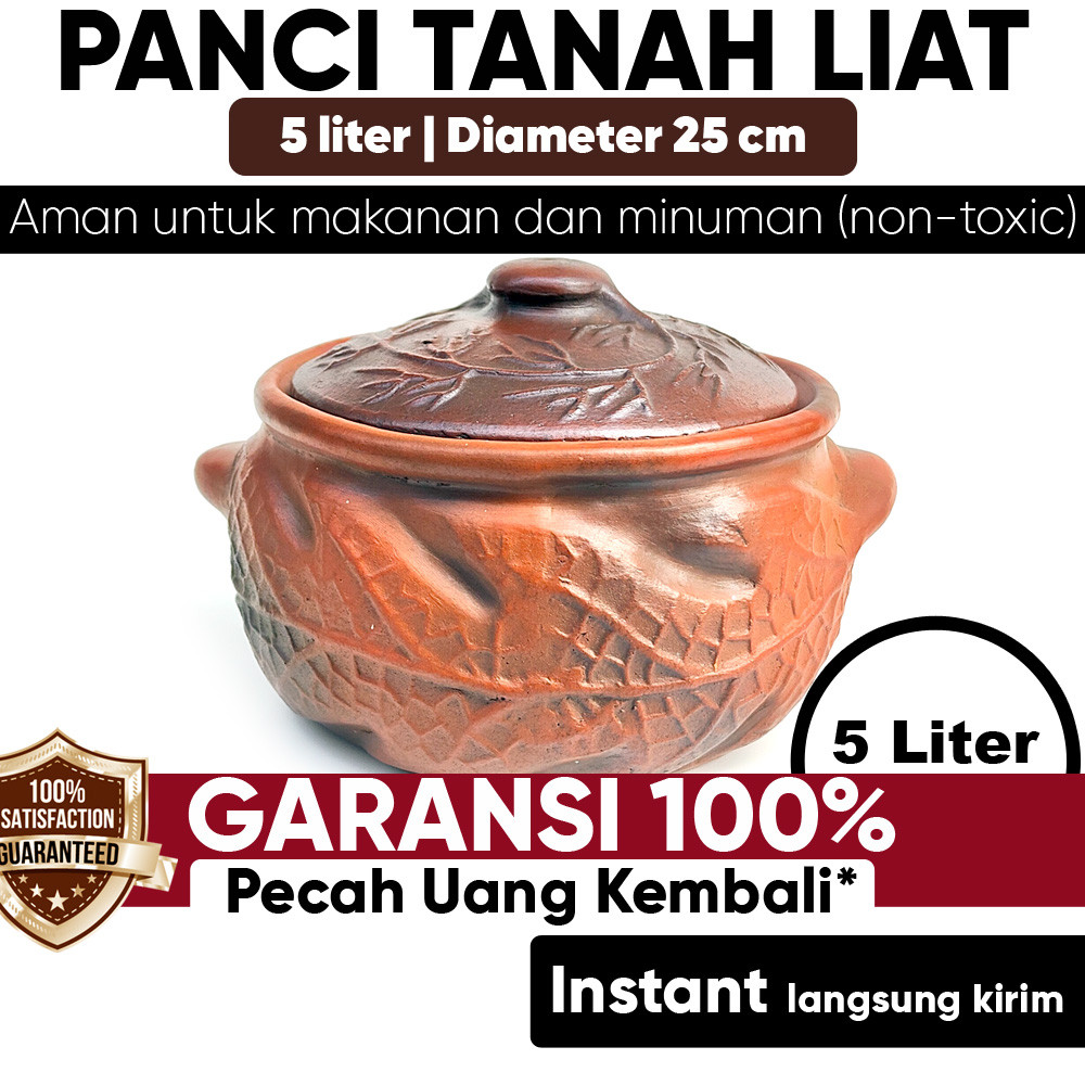 Jual Gerabahku | Panci Tanah Liat Gerabah Handle Motif Daun Melingkar ...