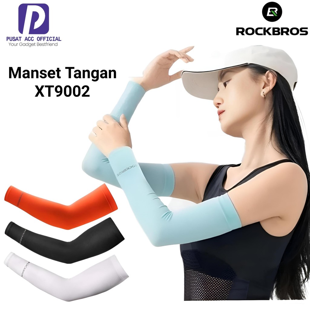 Jual Manset Tangan Sepeda Anti UV Outdoor Arm Sleeve ROCKBROS XT9002BK ...