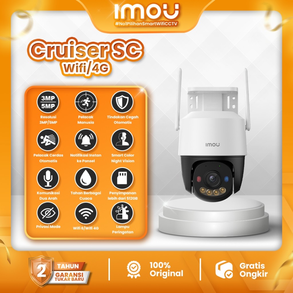 Jual IMOU CRUISER SC 3MP 4G SIM CARD KAMERA SMART CCTV OUTDOOR COLOR ...
