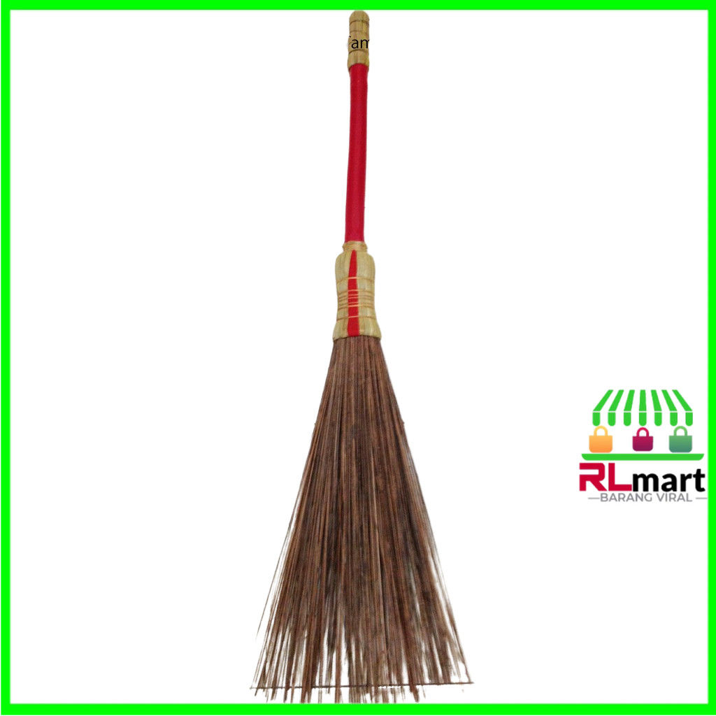 Jual Sapu Lidi Gagang Panjang Halaman/Sapu Lidi Taman Gagang Bambu/Sapu ...
