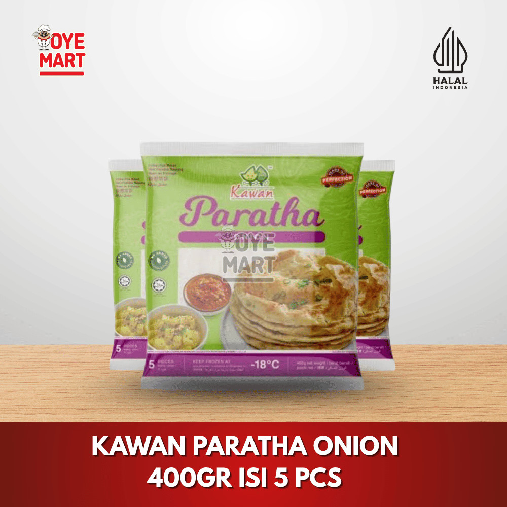 Jual KAWAN FOOD PARATHA ONION / ROTI 400gr ISI 5 PCS | Shopee Indonesia