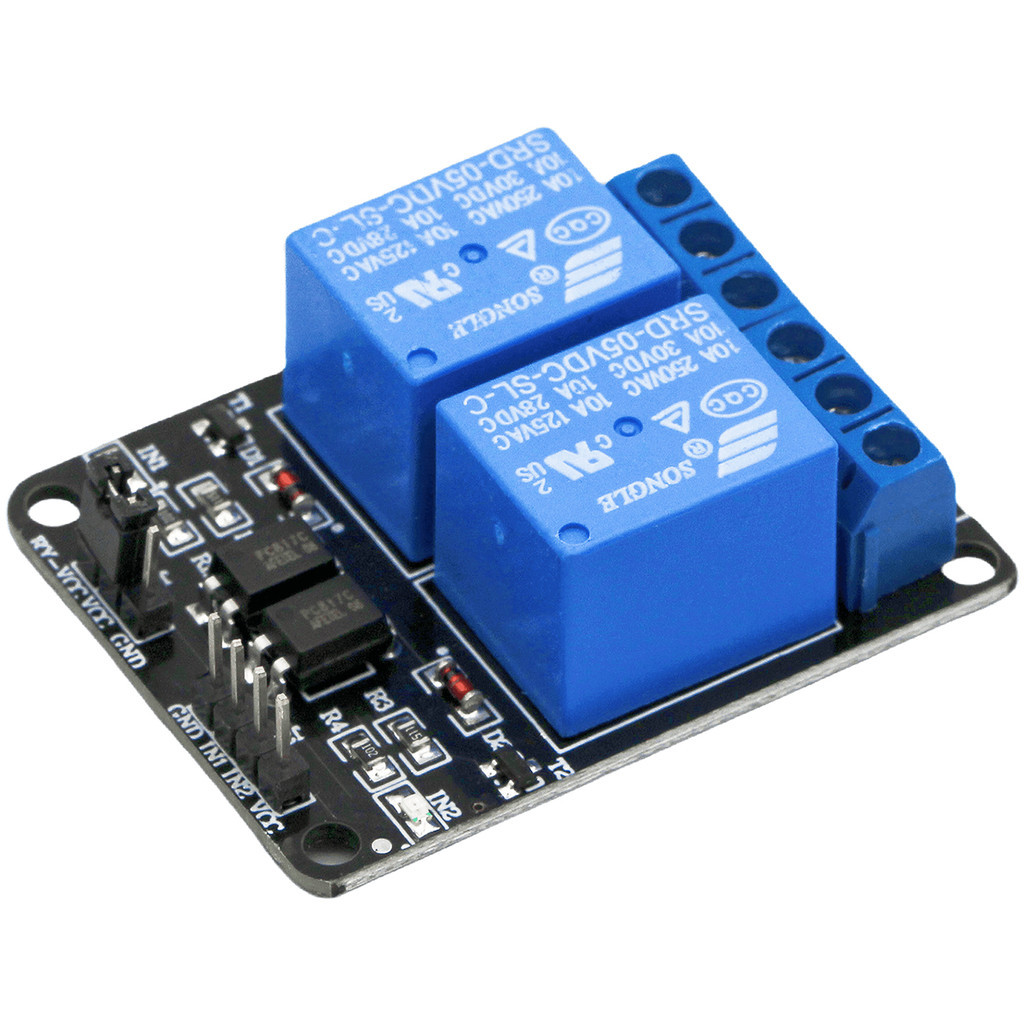Jual 5V 12V Relay Module 2 Channel Low Level Trigger Board Shield with Optocoupler Relay Output ...