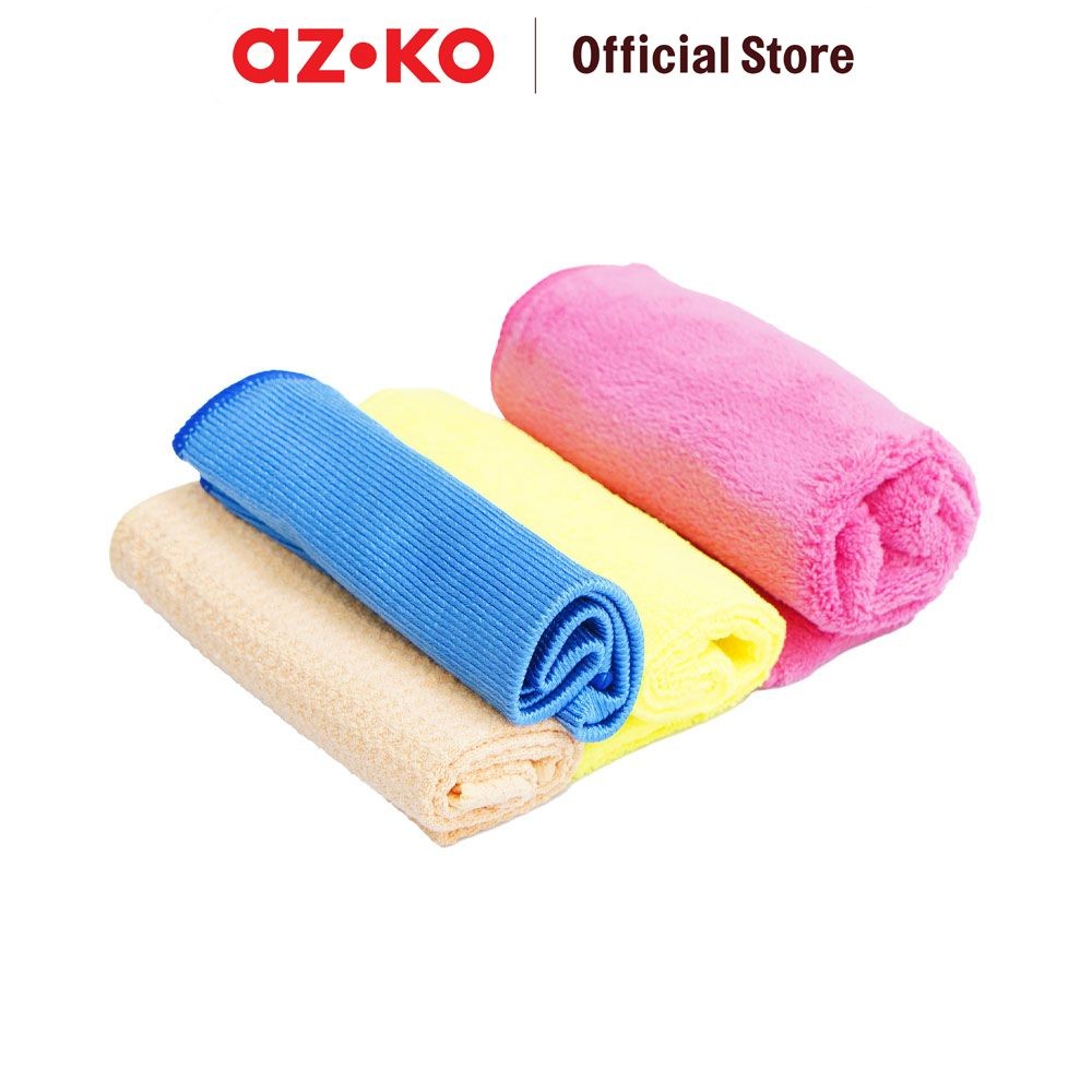 Jual AZKO Proclean Set 4 Pcs Kain Lap Microfiber | Shopee Indonesia