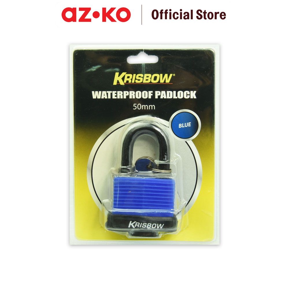 Jual AZKO Gembok Anti Air 50mm - Biru Waterproof Padlock Gembok Pintu ...