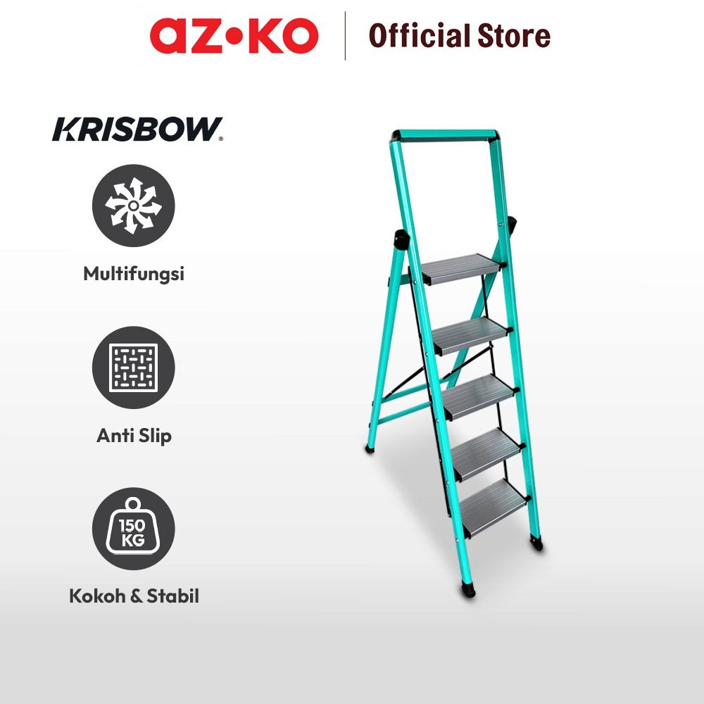 Jual AZKO Krisbow 1.6 mtr Tangga Lipat Dengan Extent Pole 5 Step ...