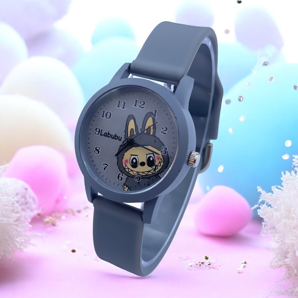 Jual jam tangan anak labubu / jam tangan wanita / motif labubu/ llagi ...