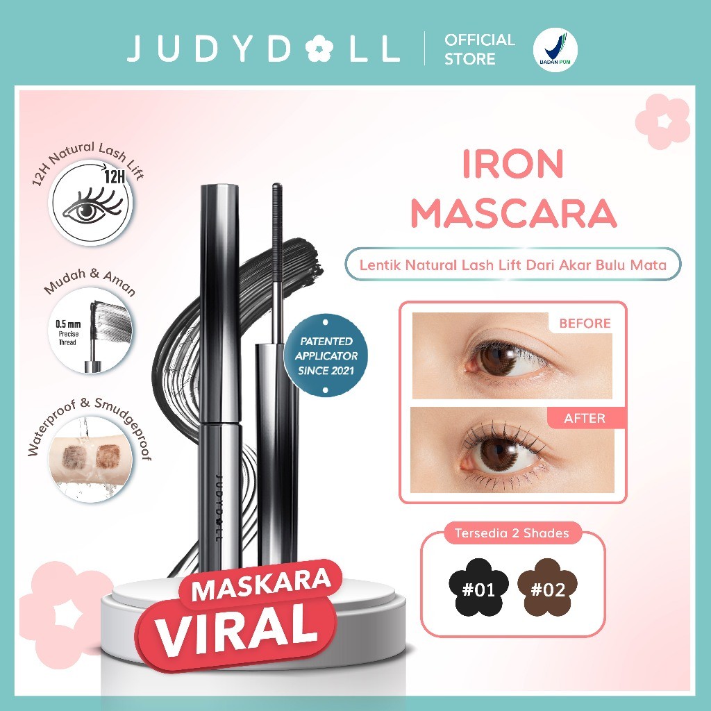 Jual JUDYDOLL Iron Mascara (Maskara Besi Waterproof, Smudgeproof, Anti ...