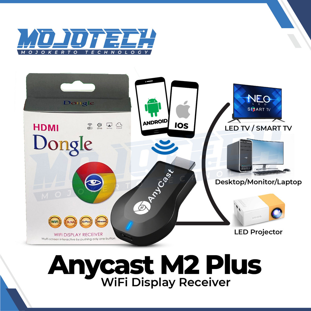 Jual ANYCAST Alat Penghubung HP Mirroring ke Proyektor TV Monitor PC ...