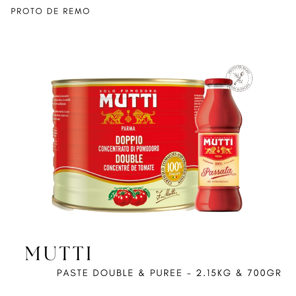 Jual Mutti Tomato Puree 700gr & Paste Double Concentrated | Pasta Tomat ...