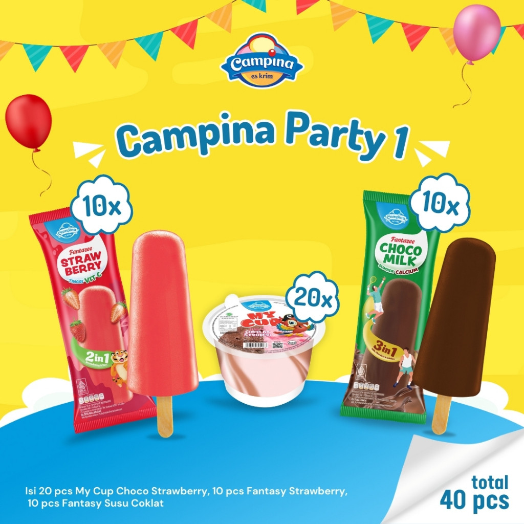 Jual Campina Party 1 - Es Krim | Shopee Indonesia