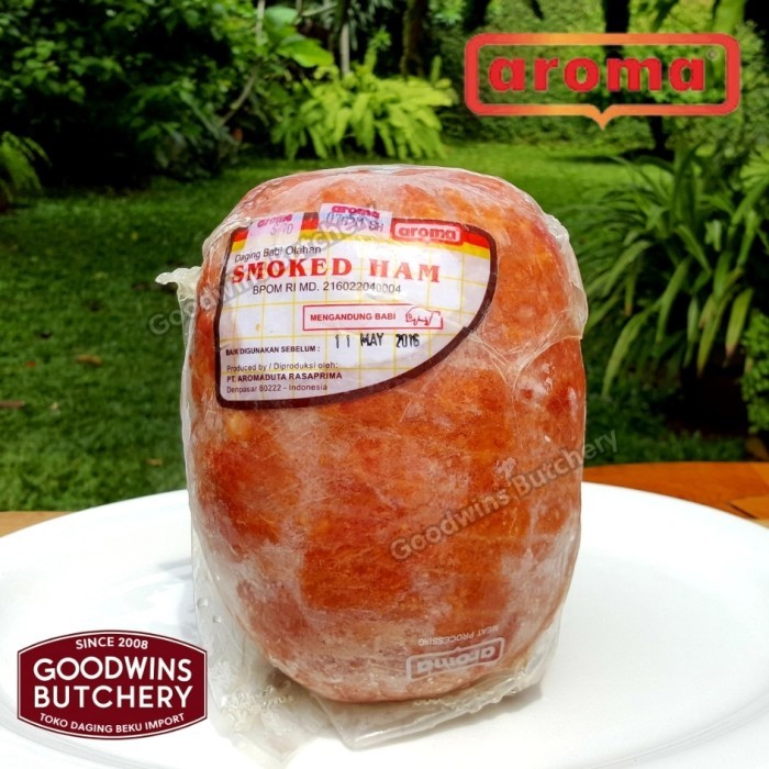 Jual 2.3kg pork smoked ham whole - ham babi utuh Aroma Bali frozen - NO ...