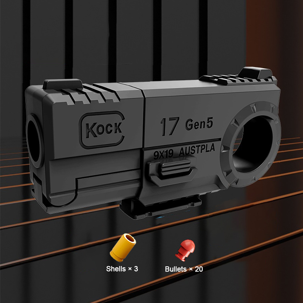 Jual Fidget Toy Gun For Kids EDC Decompression Shell Ejecting Ring ...