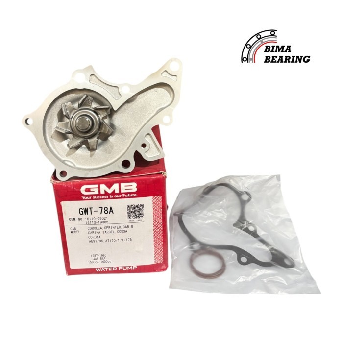 Jual WATER PUMP TOYOTA ALL NEW COROLLA TWINCAM 1.6 1600CC GWT-78A GWT-78 AE92 GMB JAPAN POMPA ...