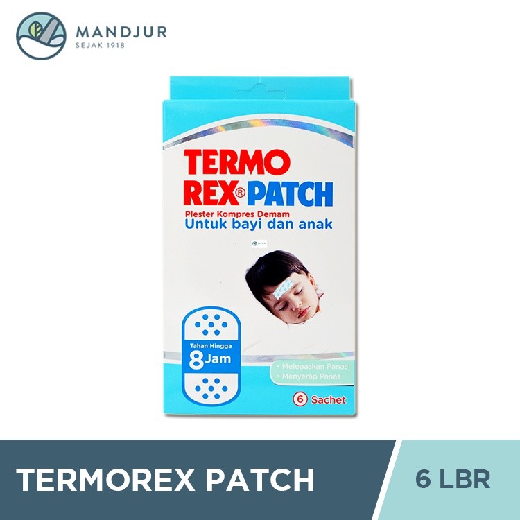 Jual Termorex Patch Isi 6 Lembar - Plester Hidrogel Kompres Demam Anak ...