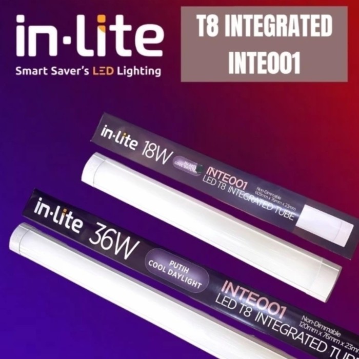Jual INLITE INTE001 36 Watt Lampu T8 IN-LITE LED Integrated 18 Watt 36W 18W | Shopee Indonesia