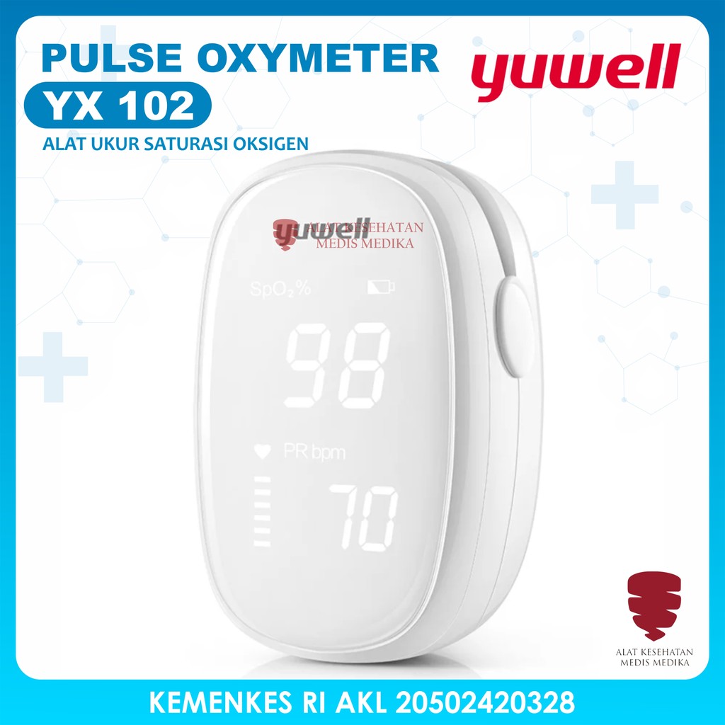 Jual Yuwell Oxymeter YX102 Fingertrip Pulse Oximeter Alat Diagnosa Medis | Shopee Indonesia