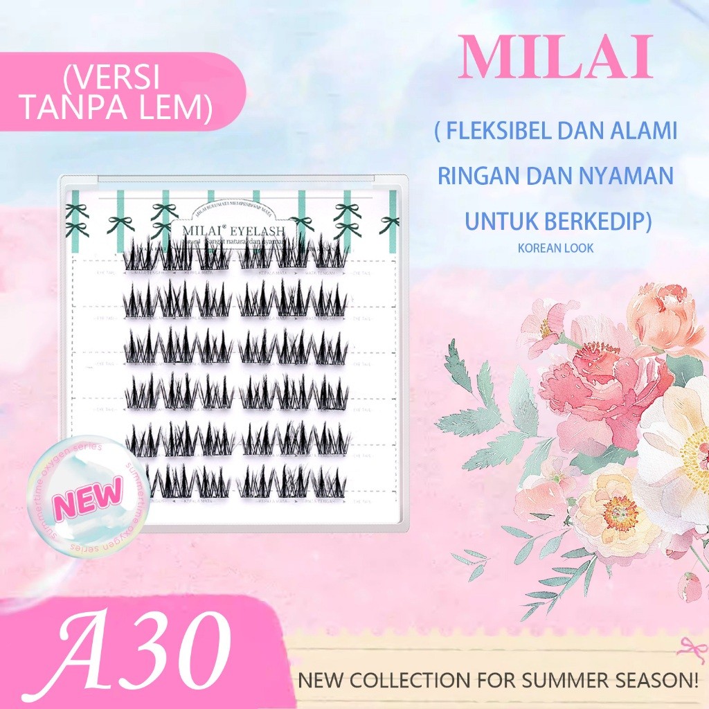Jual MILAI [TANPA LEM LANGSUNG TEMPEL] A30 Korean Look | Bulu Mata ...