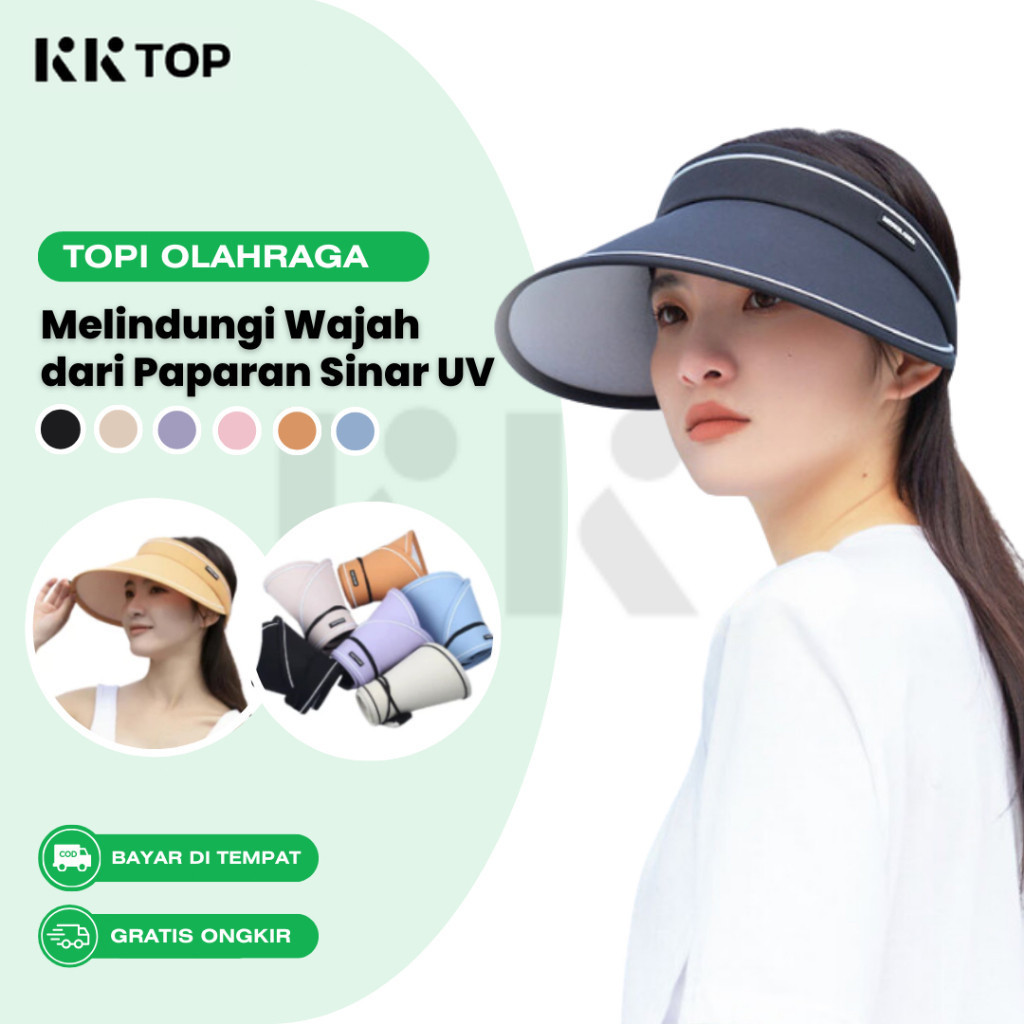 Jual KKTOP Topi Olahraga Sun Hat Wanita UV Bersepeda Anti-Ultraviolet UPF50+ Matahari Topi ...