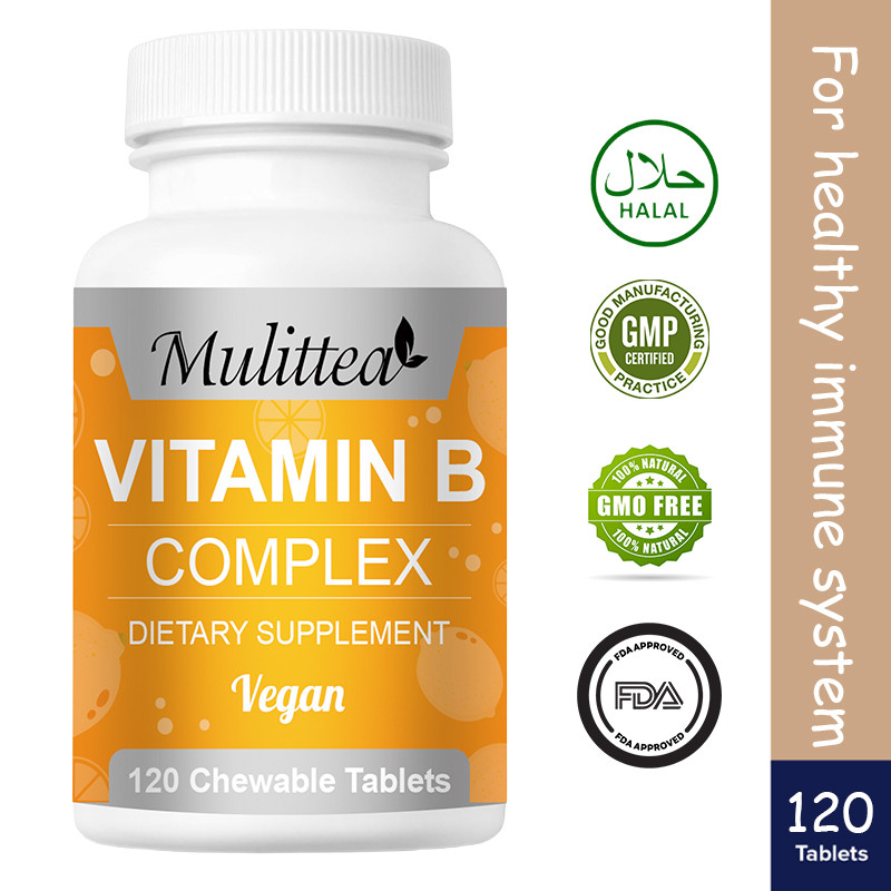 Jual Vitamin B Complex Including B12, B1, B2, B3, B5, B6, B7, B9, Folic ...