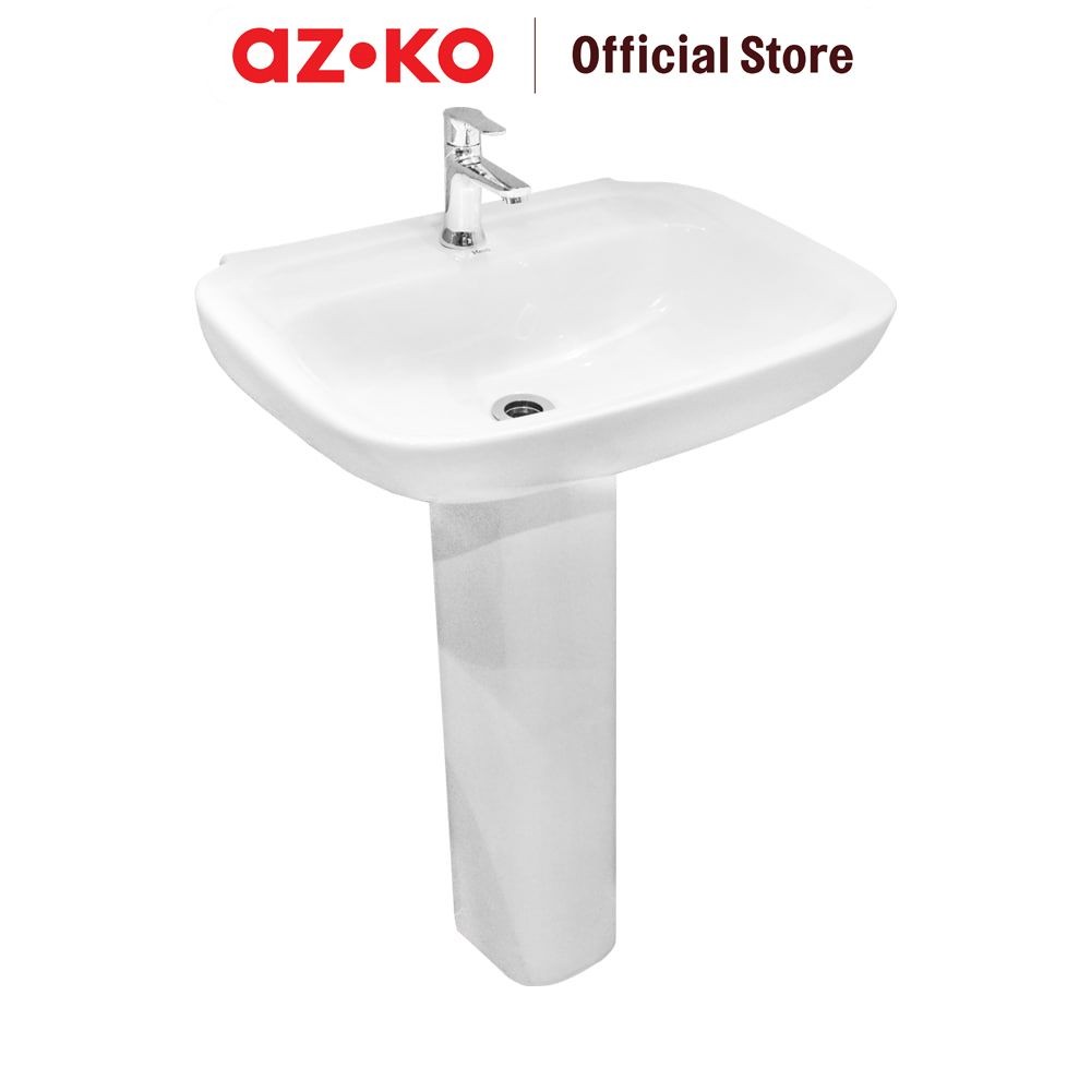 Jual AZKO Kris Wastafel Berdiri Dengan Pedestal B230 - Putih Wastafel ...
