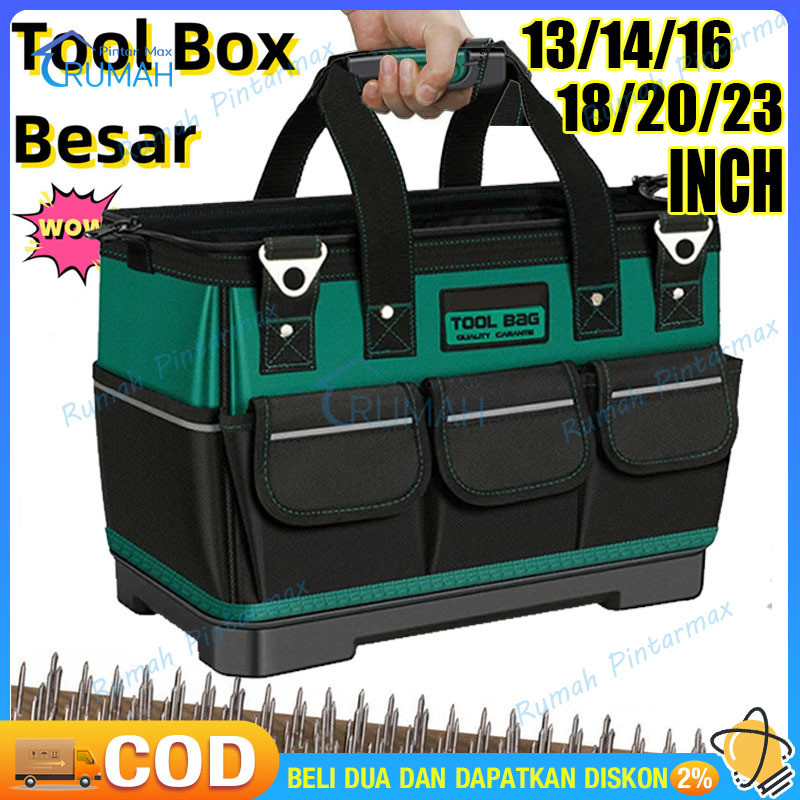 Jual GREENER Tool Bag / Tas Perkakas 13 inchi Bahan Oxford Toolbag Tool ...