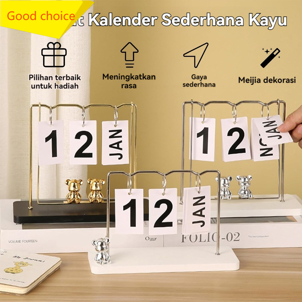 Jual Alat Kalender desktop kantor kreatif Eropa Bear calendar ornament ...
