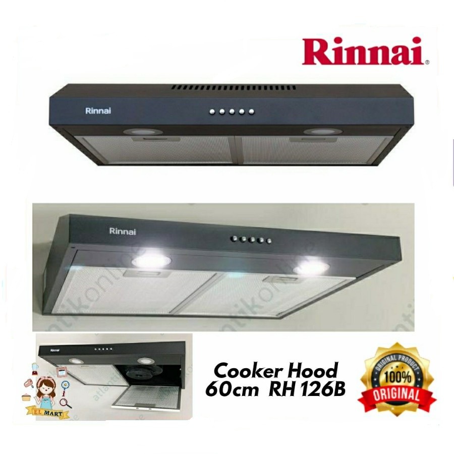 Jual Penghisap Asap Dapur Rinnai RH-126B RH 126 B Cooker Hood Rinnai Exhaust Fan | Shopee Indonesia