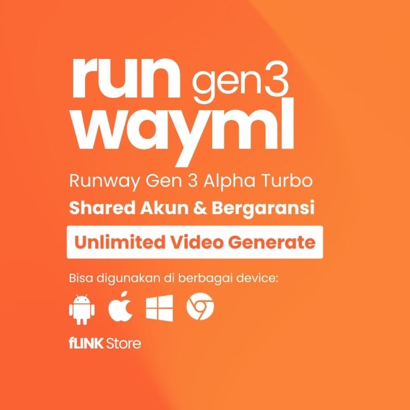 Jual RUNWAYML GEN 3 TURBO ALPHA UNLIMITED 30 HARI RESMI | Shopee Indonesia