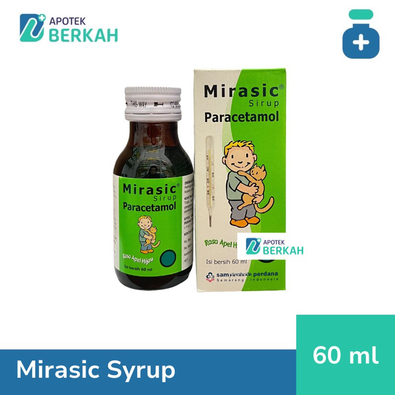 Jual Mirasic Syrup Paracetamol Penurun Demam & Pereda nyeri - 60ml ...