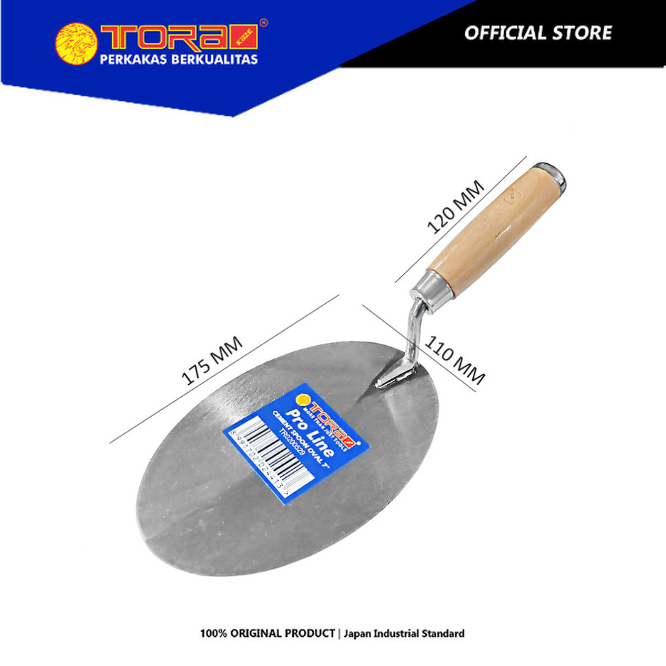 Jual TORA Sendok Semen 7 Inch Oval Gagang Kayu - Alat Sendok Semen ...