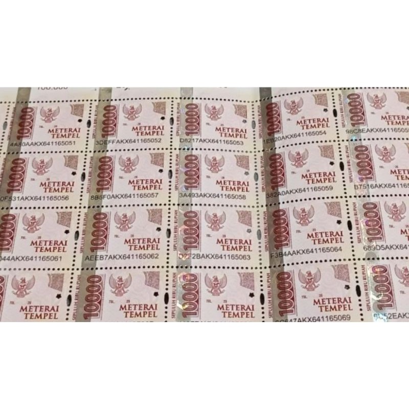 Jual METERAI 10000 / METERAI TEMPEL 10000 ORIGINAL ASLI 50pcs | Shopee ...
